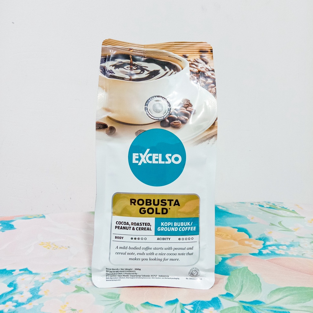 Jual Kopi Bubuk EXCELSO Robusta Gold 200 gram | Shopee Indonesia
