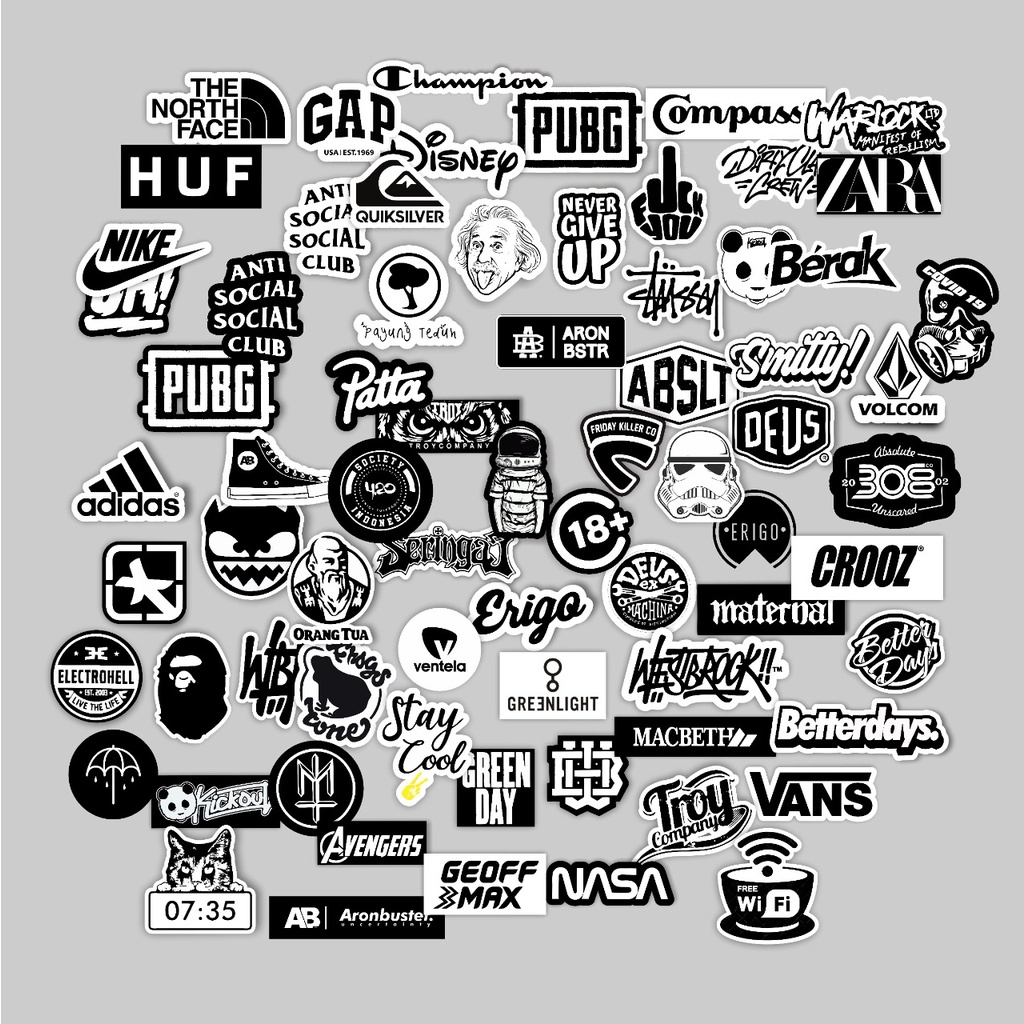 Jual Stiker Sticker Brand Distro pack 25 pcs Graftac Vinil Case Phone ...