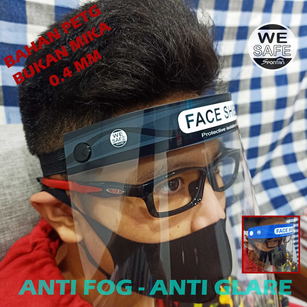 Jual Pelindung Wajah APD Alat Pelindung Diri FACE SHIELD MASKER PLASTIK ...