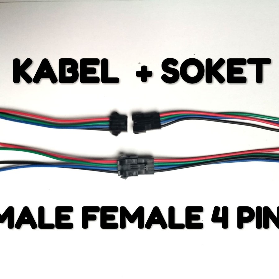 Jual Soket Terminal Kabel Male Female 4 PIN - 4 Kabel | Shopee Indonesia