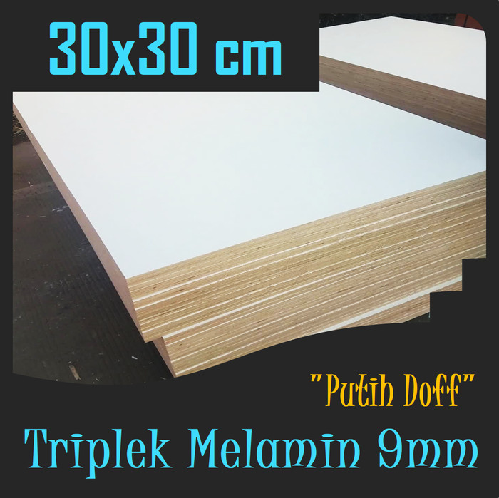 Jual TRIPLEK MELAMIN 9mm 30x30 cm | TRIPLEK PUTIH DOFF 9 mm 30x30cm ...