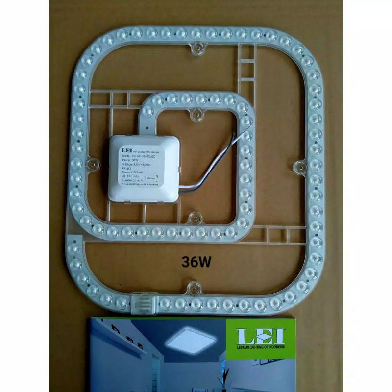 Jual MODUL LAMPU LED/SUMBER CAHAYA 36 WATT 3000K+6500K / 3 WARNA CAHAYA ...