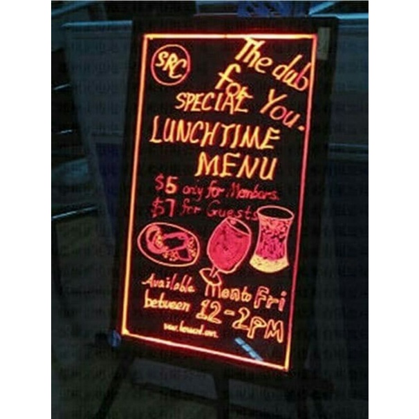 Jual LED writing Board Papan Tulis Promosi Resto Cafe Kedai Kuliner ...