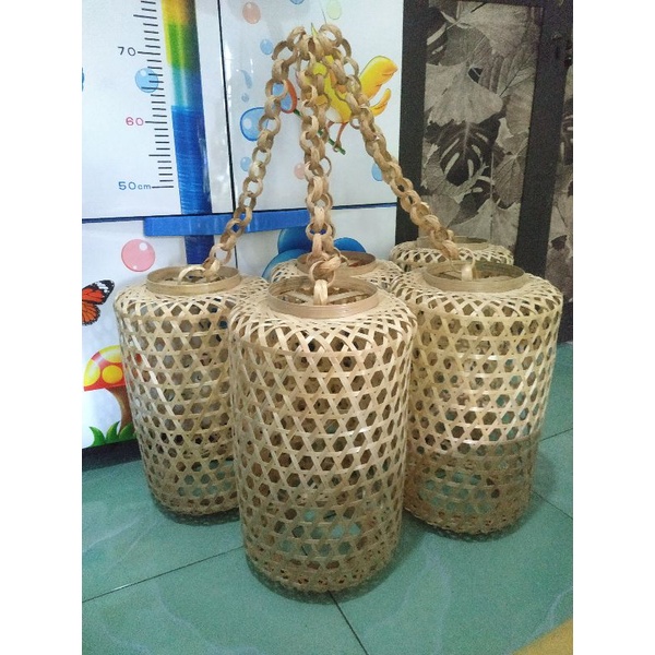 Jual Kap Lampu Bambu | Kap Lampu Gantung | Lampu Hias | Lampu unik ...