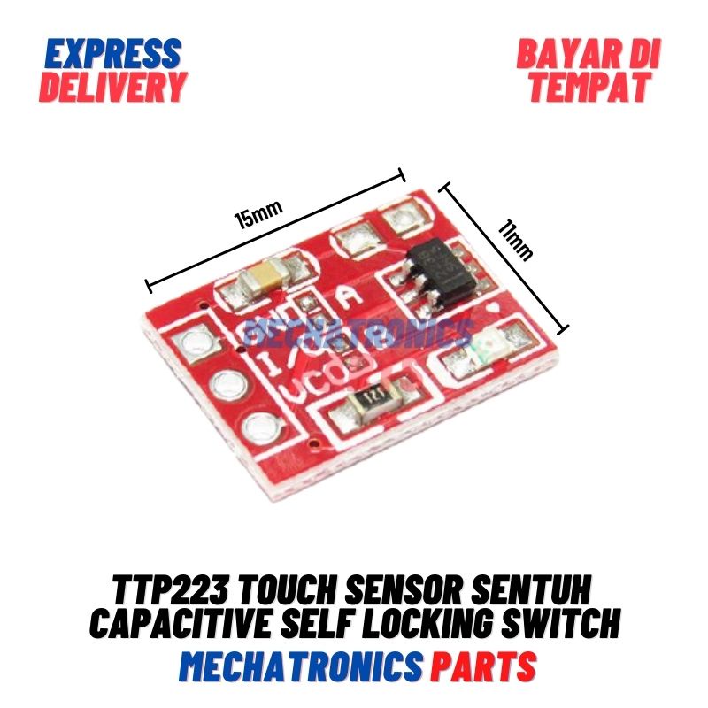 Jual TTP223 TOUCH SENSOR SENTUH CAPACITIVE SELF LOCKING SWITCH | Shopee ...