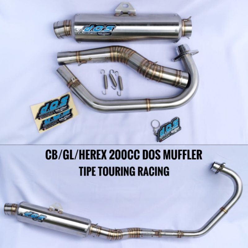 Jual DOS MUFFLER CB/GL/Herex 200cc - Tipe Touring Racing | Shopee Indonesia