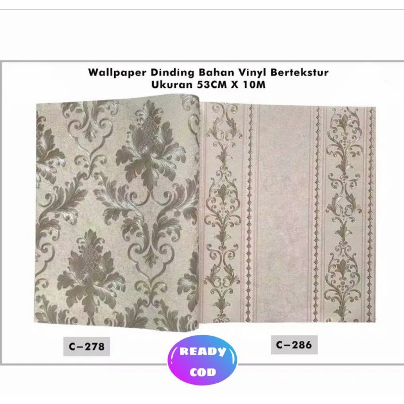 Jual Wallpaper dinding vinyl bertekstur premium isi 10 meter kombinasi motif | Shopee Indonesia