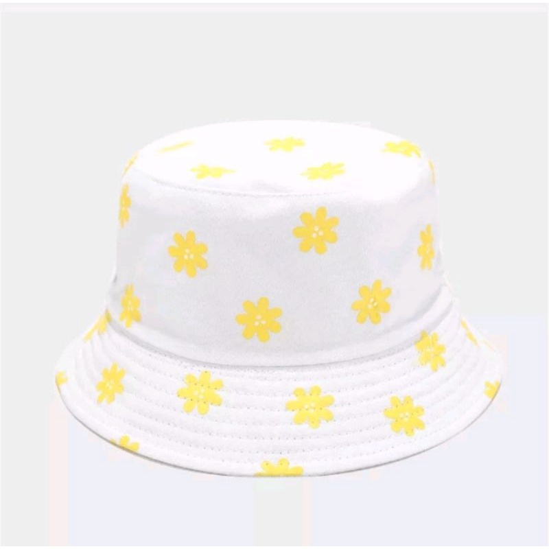 Jual Topi Bucket Dewasa dan Anak anak Sablon Bunga daisy 1sisi D003 ...