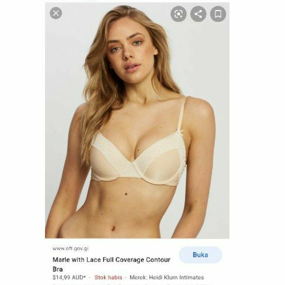 Jual [SALE!! NGABISIN STOK!!] BH HEIDI BRA BY HEIDI KLUM T-SHIRT LACE BRA SIZE 38D (D85) 38E ...