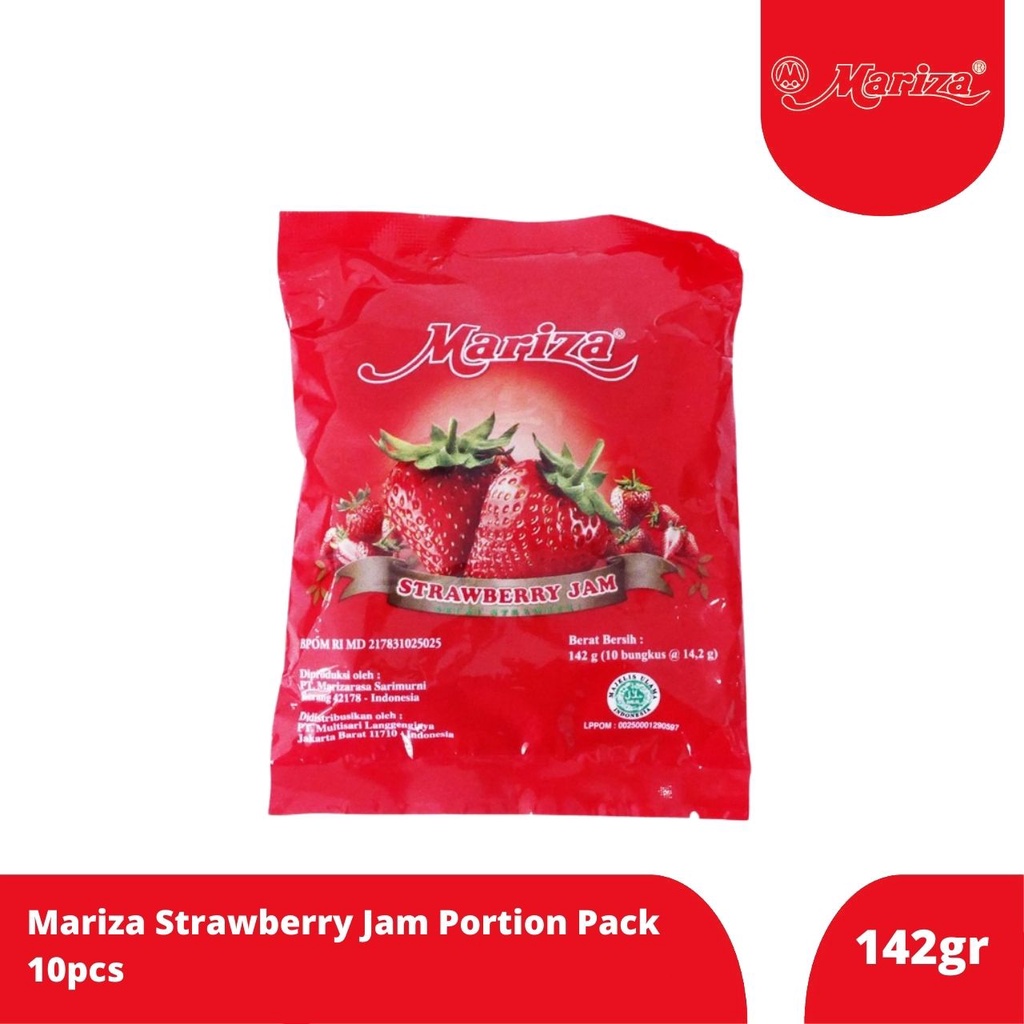 Jual JM 558 - Mariza Strawberry Jam Portion Pack 10Pcs | Shopee Indonesia