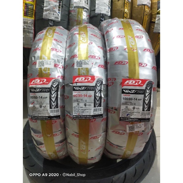 Jual Ban FDR Genzi Pro ring 14 Tubeless BONUS Pentil untuk Motor Matic ...