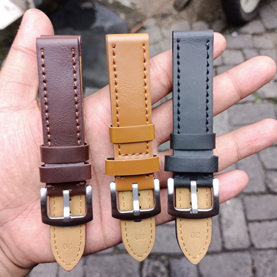 Jual ZAMORA stap jam tangan kulit tali jam tangan kulit tebal lentur ...