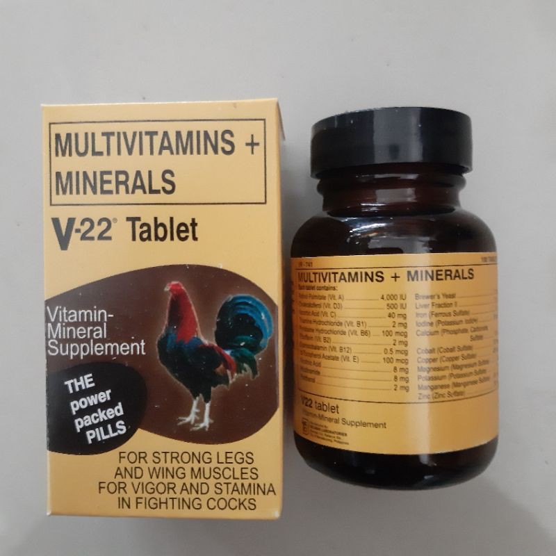 Jual V22 V-22 Filipina Pilipin TABLETS DOPING AYAM FILIPINE Made in ...