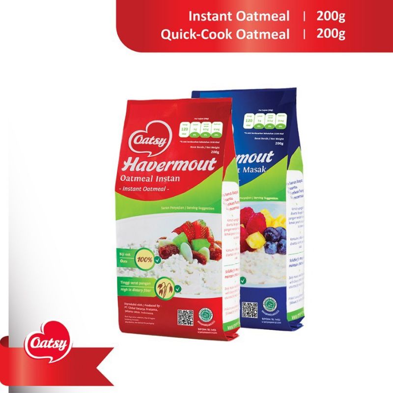 Jual Oatsy Oatmeal Instant dan Oatmeal Quick Cook 750gr Menu Sarapan ...