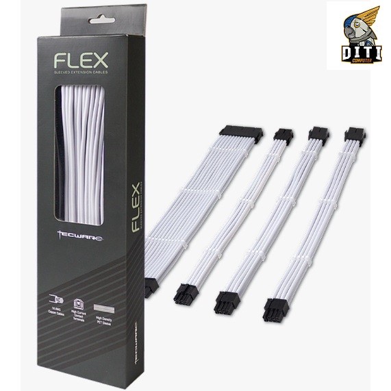 Jual Tecware Flex Sleeved Extension Cables Set 300mm | Shopee Indonesia
