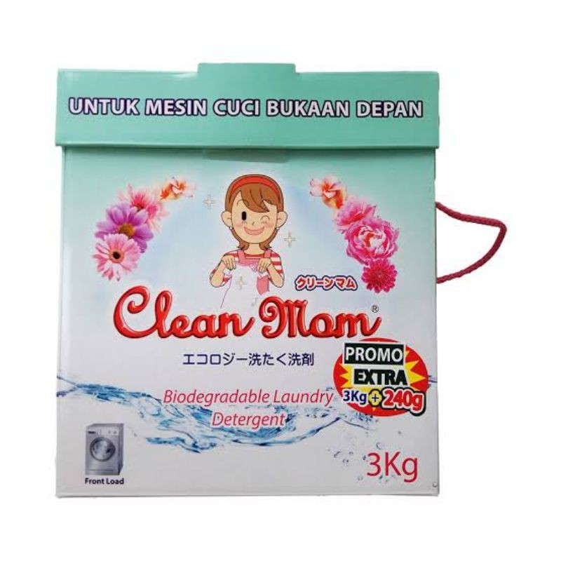 Jual clean mom laundry detergent font load 3kg | Shopee Indonesia