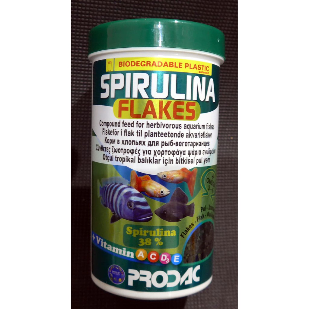 Jual Makanan Ikan Prodac Spirulina Flakes 50g 851599 | Shopee Indonesia