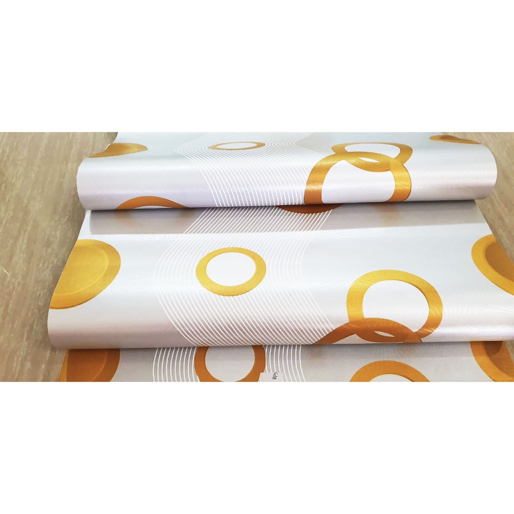 Jual WPSBGS WPS258 SILVER BUBBLE RING GOLD WALLPAPER STICKER WALPAPER ...