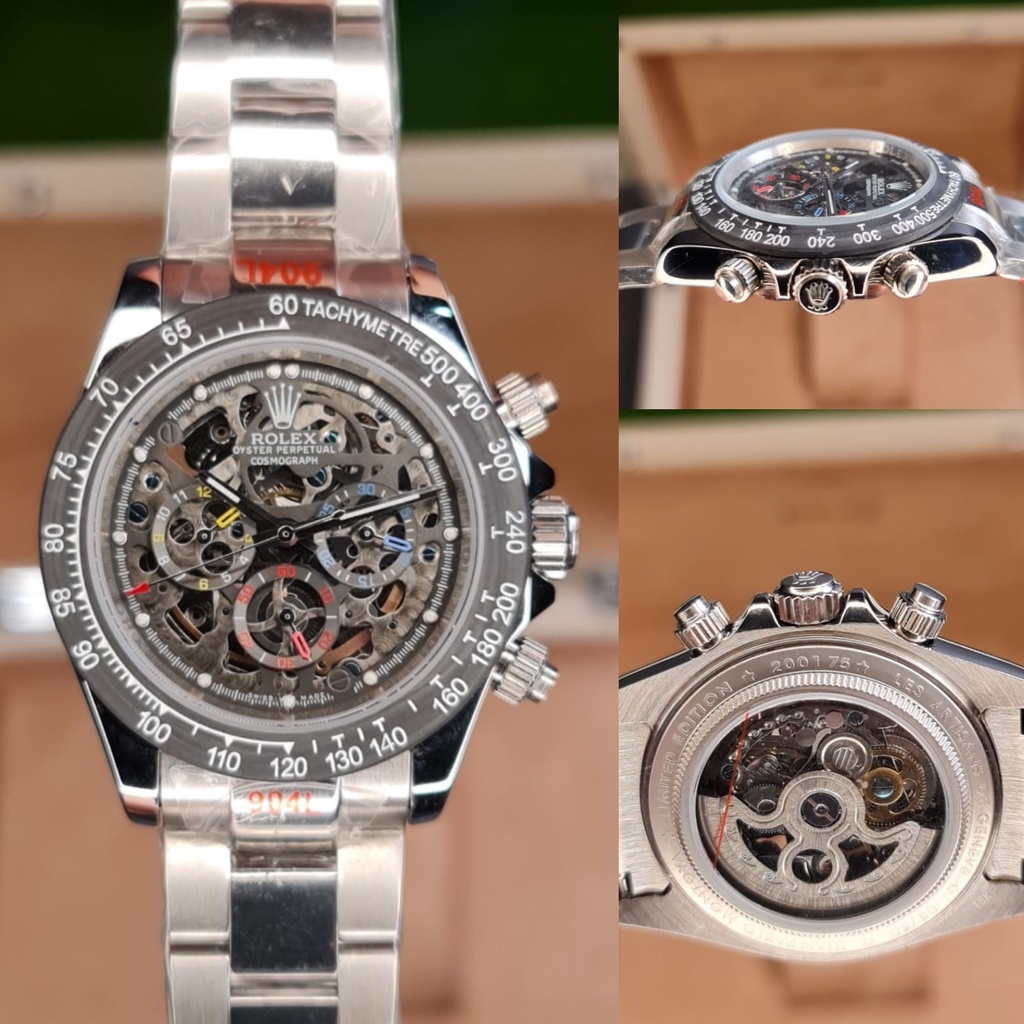 Jual KERATON JAM TANGAN PRIA ROLEX DAYTONA JUAN PABLO MONTOYA SILVER ...