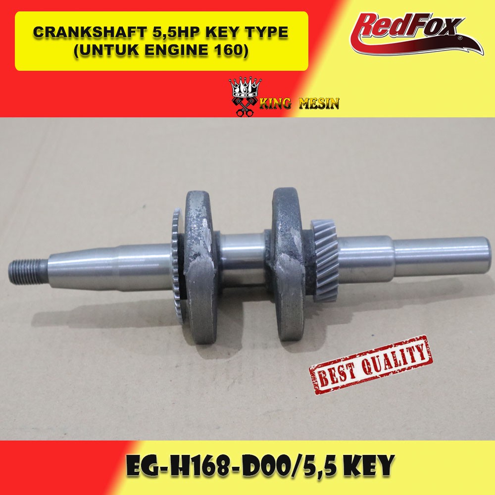Jual CRANKSHAFT 6,5HP KEY TYPE UNTUK MESIN GENSET 2800 WATT | Shopee ...