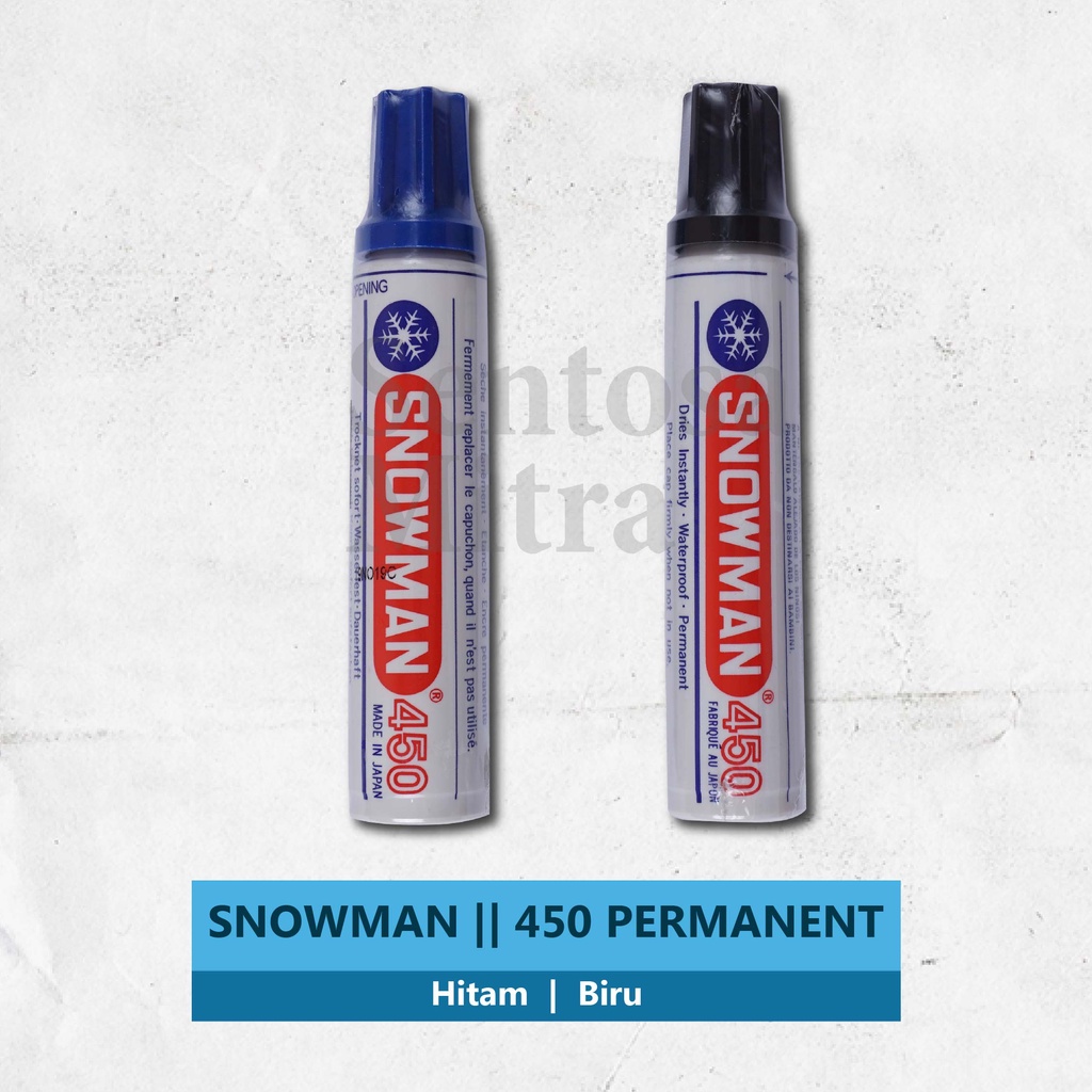 Jual Snowman Spidol Permanent Besar Jumbo 450 Tinta Hitam dan Biru ...