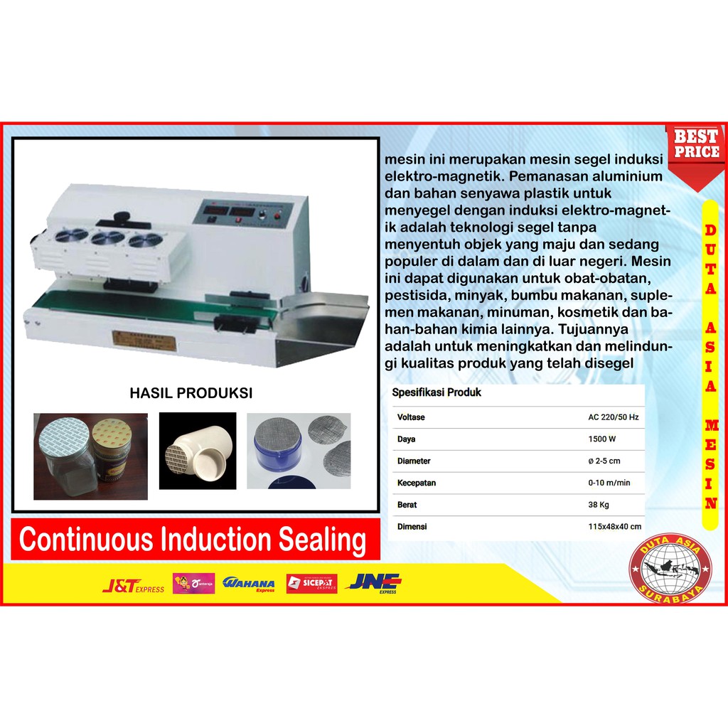 Jual MESIN CONTINUOUS INDUCTION SEALING/ MESIN SEGEL BOTOL | Shopee ...