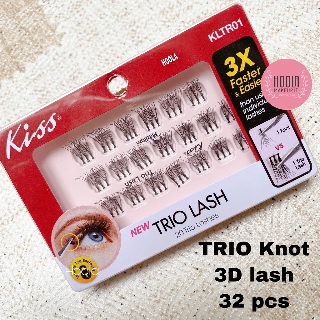 Jual KISS RED - KNOT TRIO 3D LASHES 32 point bulu mata tanam makeup ...