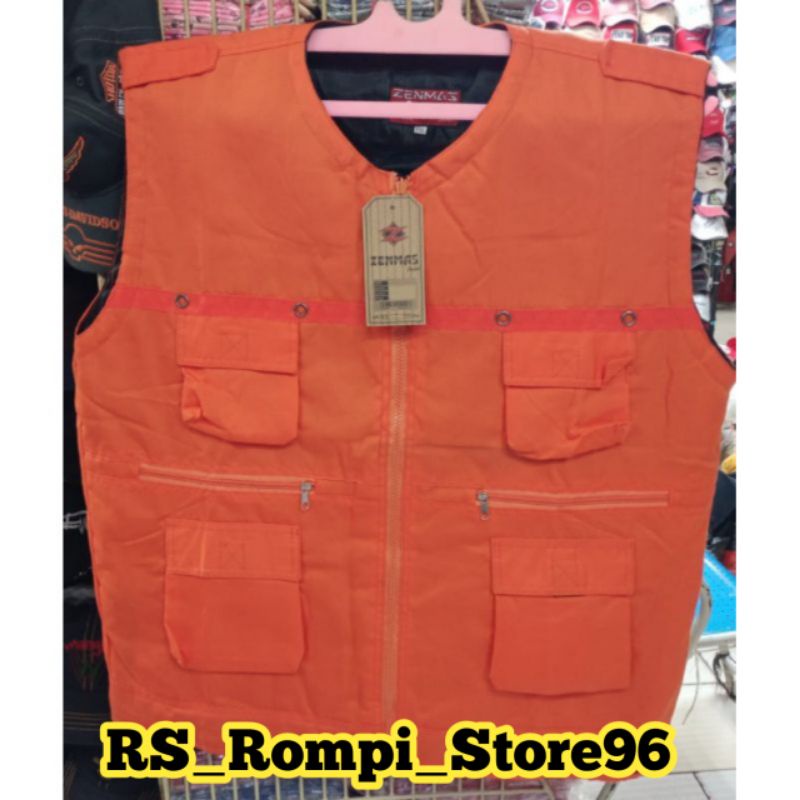 Jual Rompi ZENMAS OREN/Rompi Mancing/Lapangan/ Jaket Rompi/ ROmpi ...