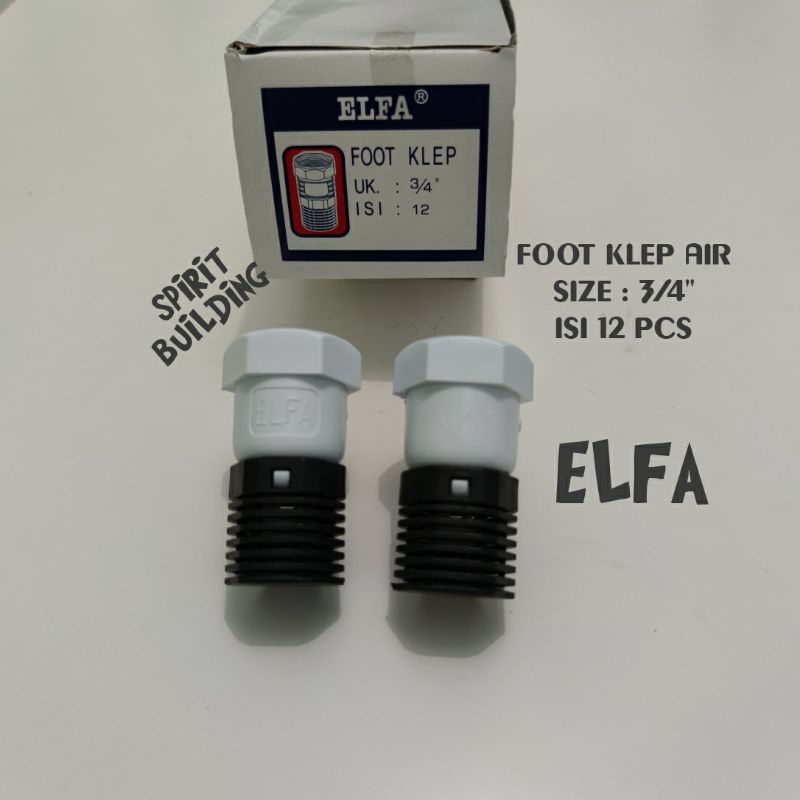Jual FOOT KLEP AIR 3/4" ELFA FOOT VALVE KLEP AIR PVC ISI 12 PCS ...