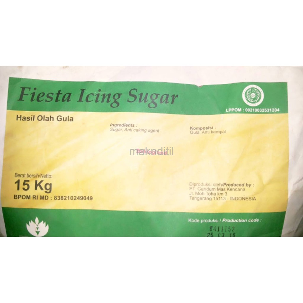 Jual ICING SUGAR FIESTA repack 1kg | Shopee Indonesia