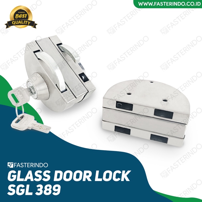 Jual Glass Door Lock / Kunci Pintu Kaca ke Kaca SGL 389 | Shopee Indonesia