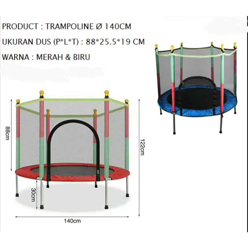 Jual Trampoline mainan Trampolin anak (140cm) | Shopee Indonesia