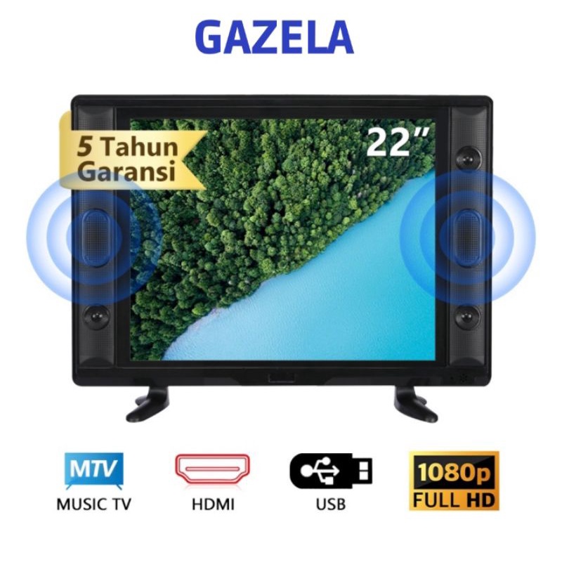 Jual GAZELA TV LED DIGITAL 22 INCH DVB-T2 TERBARU - GARANSI 1 TAHUN ...