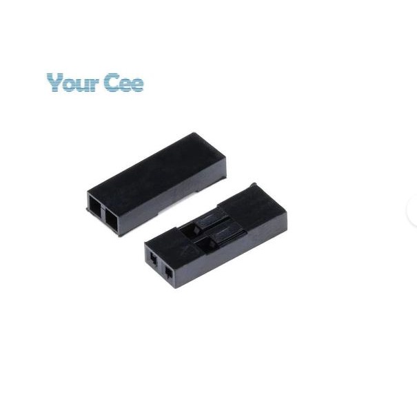 Jual 2P Black Housing Duppont jumper head Pin Connector 2.54mm house 2 ...
