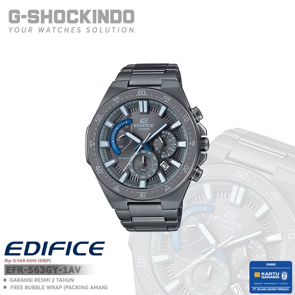 Jual Casio Edifice EFR-563GY-1AV / EFR-563GY-1AVUDF Original | Shopee ...