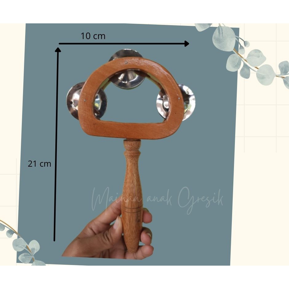 Jual Alat Musik Perkusi Tamborin kayu tamborin anak mainan anak-anak ...