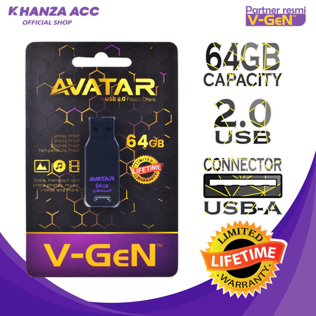 Jual KHANZAACC Flashdisk VGEN Avatar 8GB 16GB 32GB 64GB 128GB USB 2.0 ...