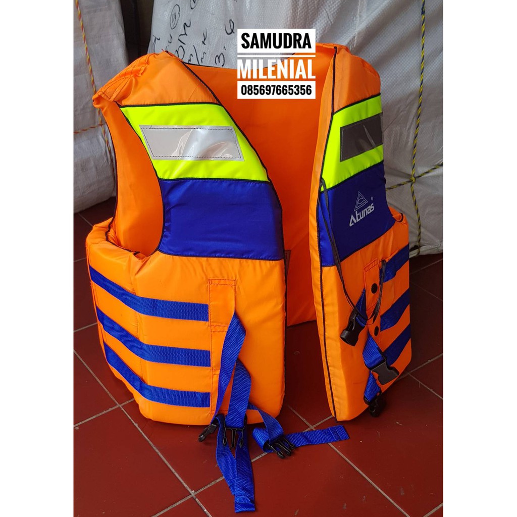 Jual Life Jacket / Rompi Pelampung Atunas/ Baju Pelampung Size XL BIRU ...