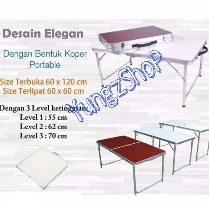 Jual Meja Lipat Portable Hasil Lipatan Menjadi koper. Mudah DiBawa Bawa ...