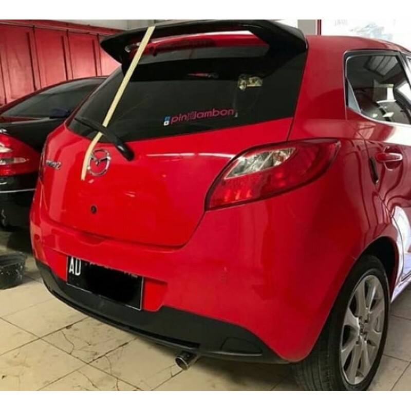 Jual spoiler mazda 2 old carbon kevlar | Shopee Indonesia