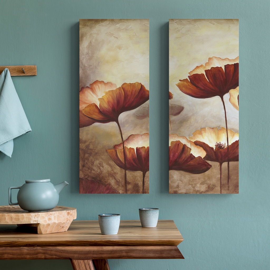 Jual Lukisan Panel Bunga Teratai Nuansa Klasik - Lukisan Bunga Bali ...