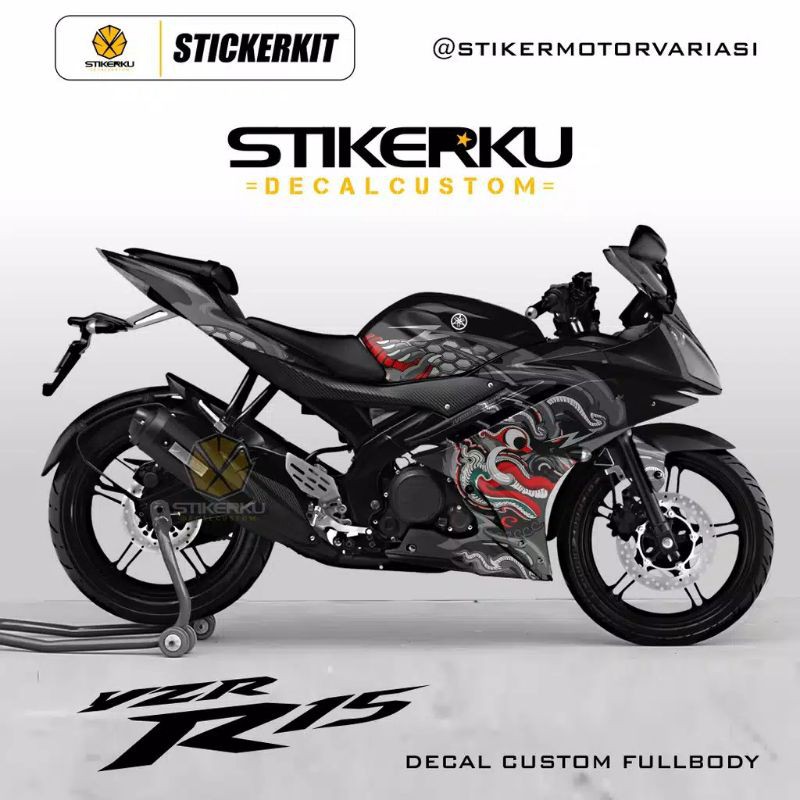 Jual striping decal full R15 V2/ sticker decal full R15 V2/ decal ...