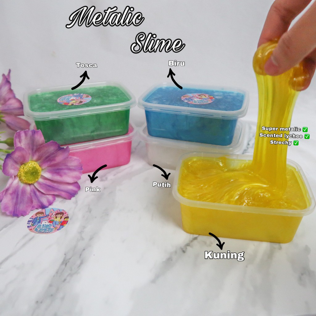 Jual METALIC SLIME 200GRAM BY ELIPTOYS BEST SELLER | Shopee Indonesia