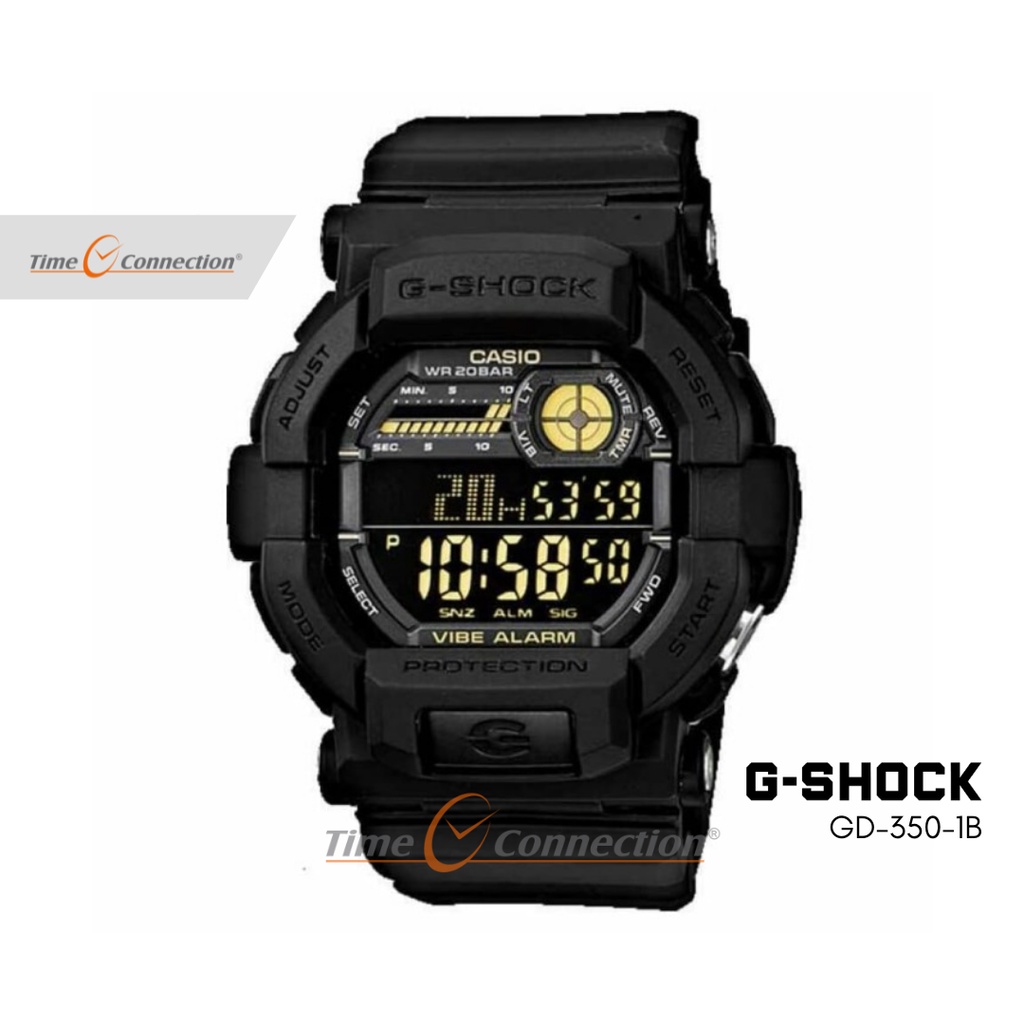 Jual Casio G-SHOCK GD-350-1B Original / Jam Tangan Pria Digital / Gshock Blackout Full Black ...