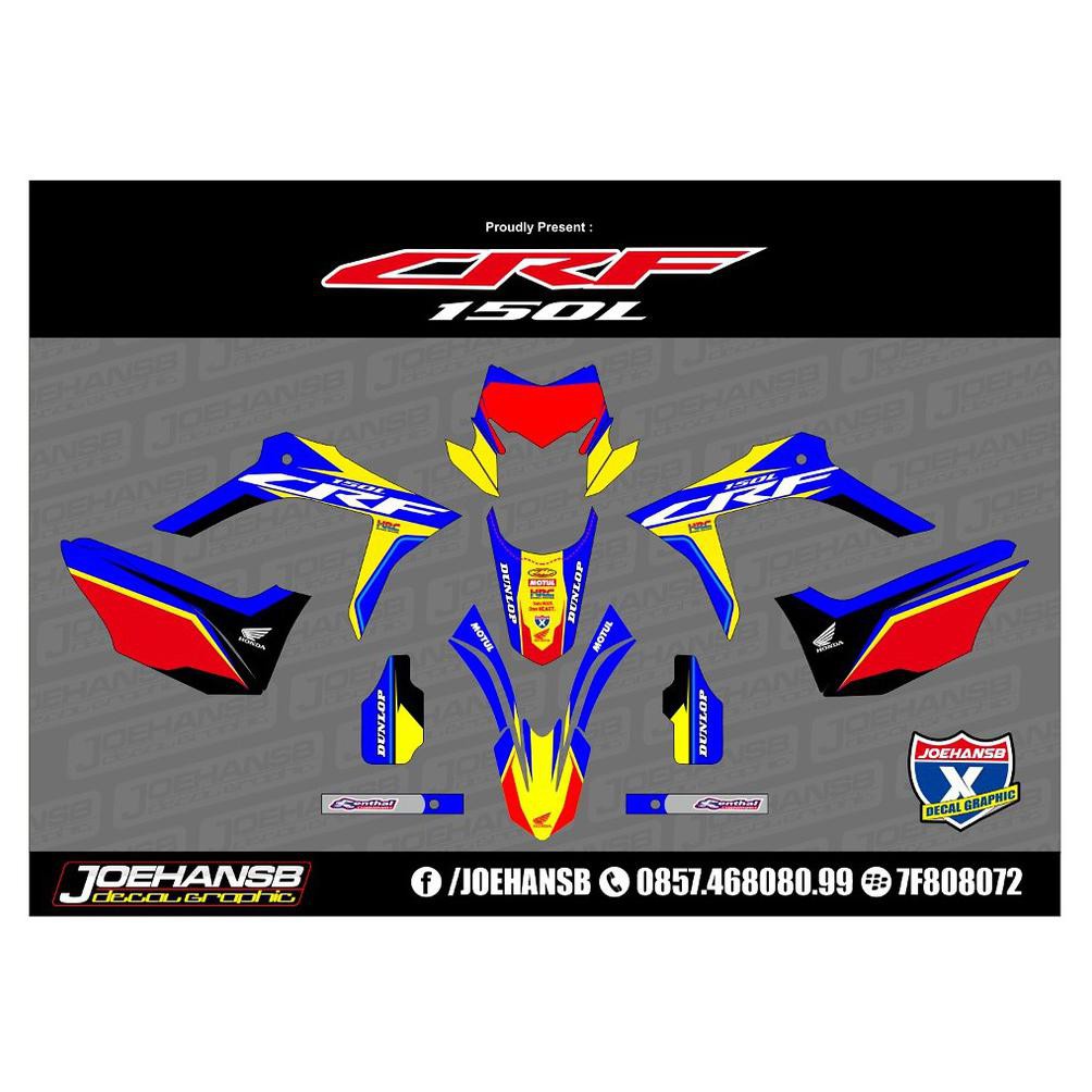 Jual sticker Decal CRF150L - Blue Team | Shopee Indonesia