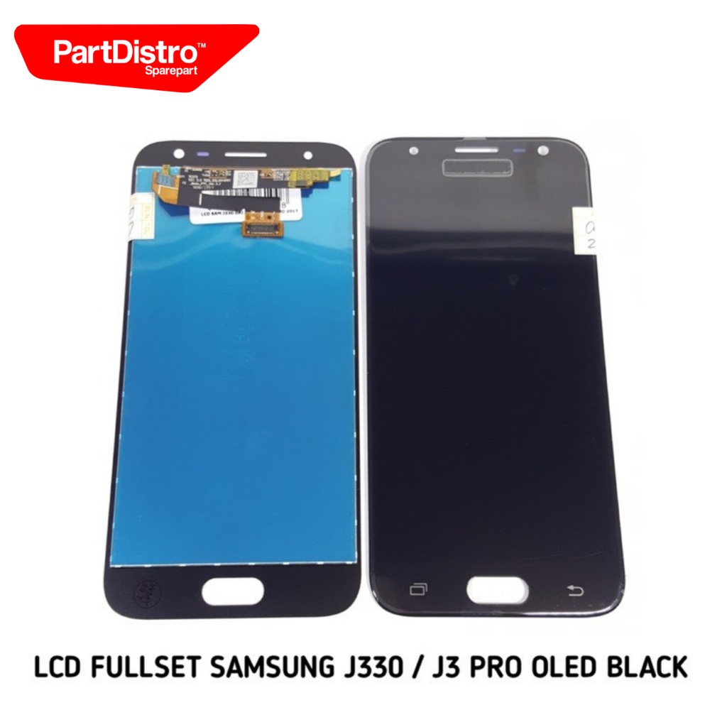 Jual LCD SAM J330/J3 PRO OLED2 BLACK / GOLD + TS (J3 2017) | Shopee Indonesia