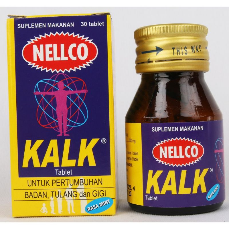 Jual KALK NELLCO TABLET/KALSIUM PERTUMBUHAN TULANG DAN GIGI (BY NELLCO ...