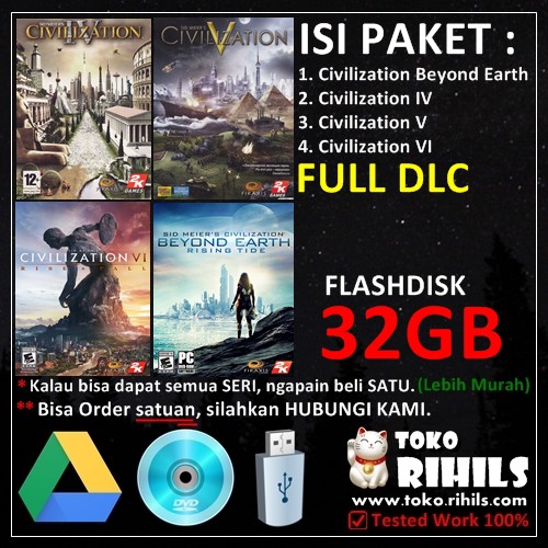 Jual Civilization IV V VI | Beyond Earth GAME untuk Komputer PC Laptop | Shopee Indonesia