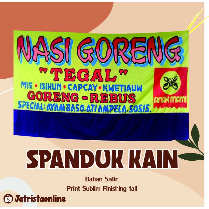 Jual CETAK SPANDUK KAIN BAHAN KAIN SATIN SPANDUK PECEL LELE | Shopee ...