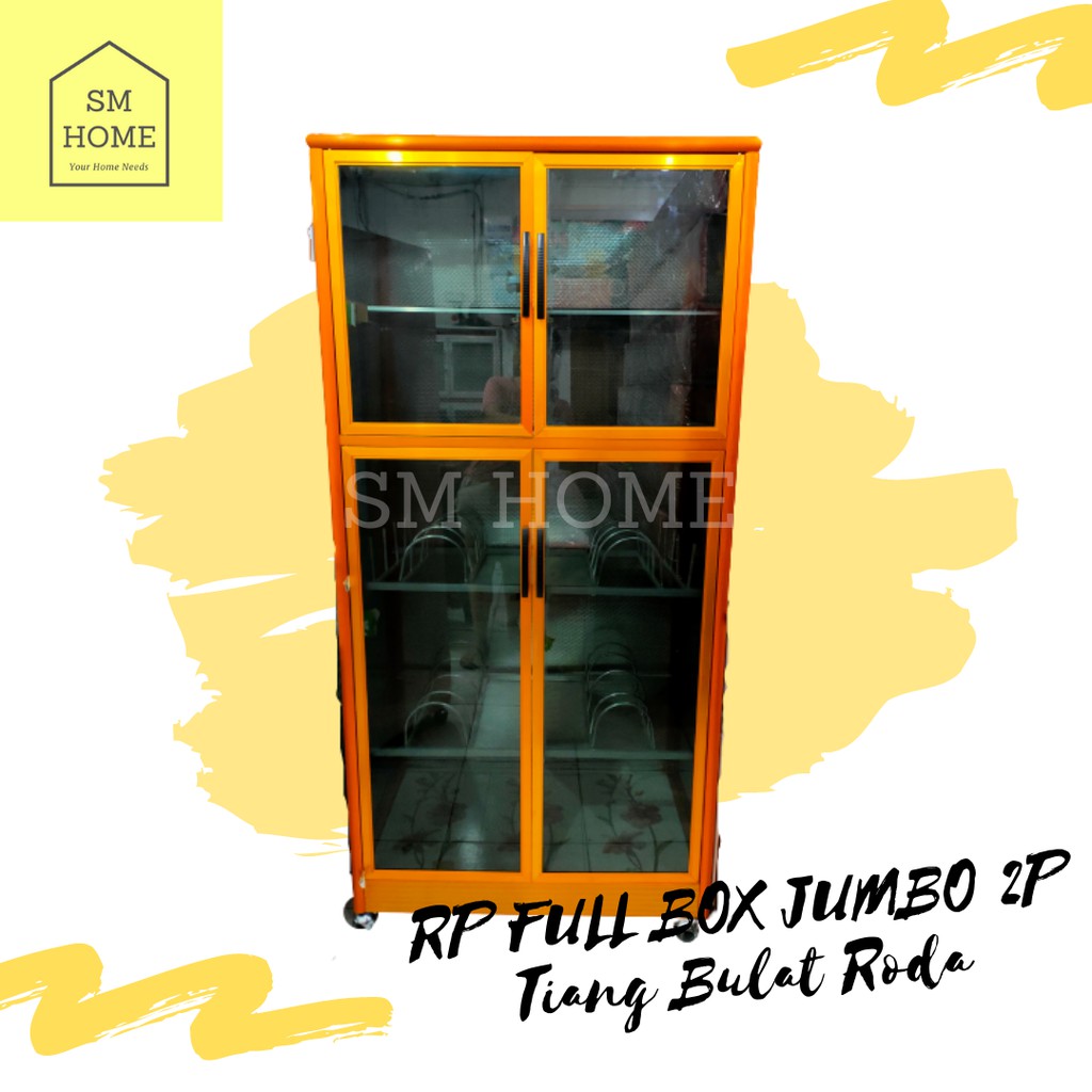 Jual RAK PIRING 2PINTU ALUMINIUM JUMBO RODA TIANG BESAR KOKOH TAHAN ...